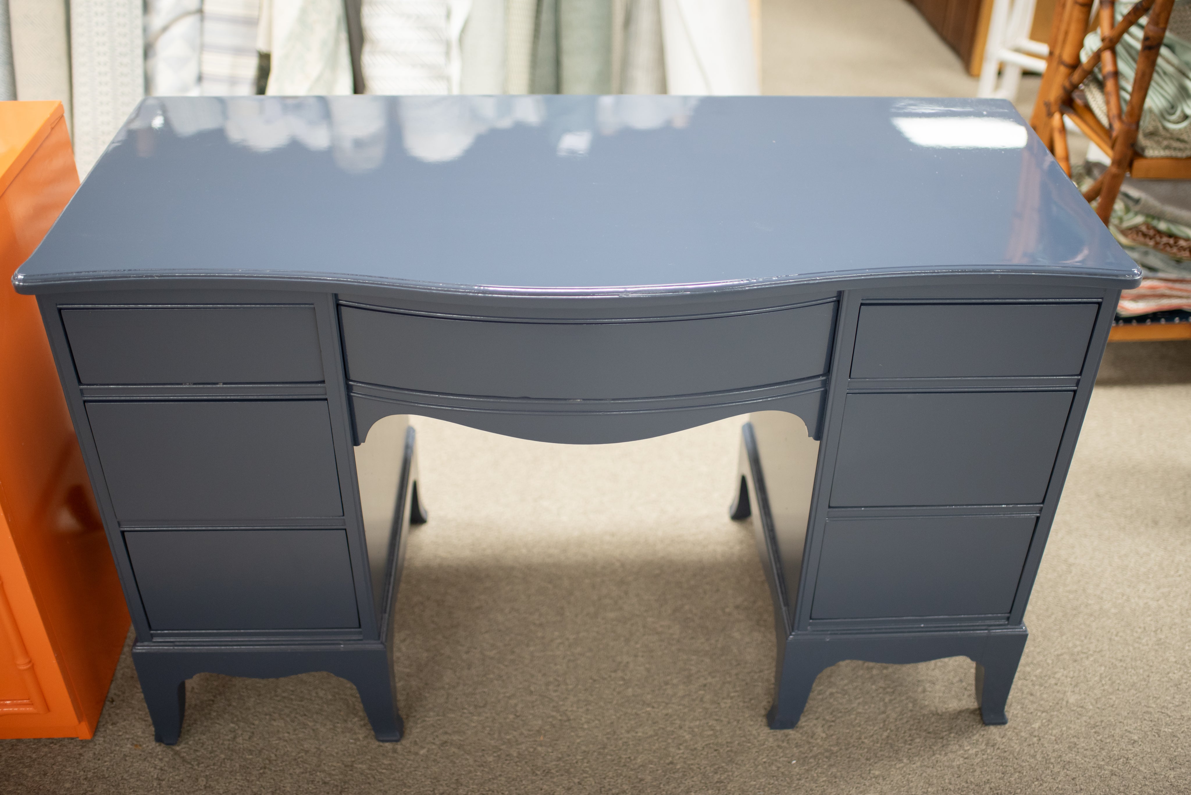 Hale navy lacquered desk – Winston's Collection